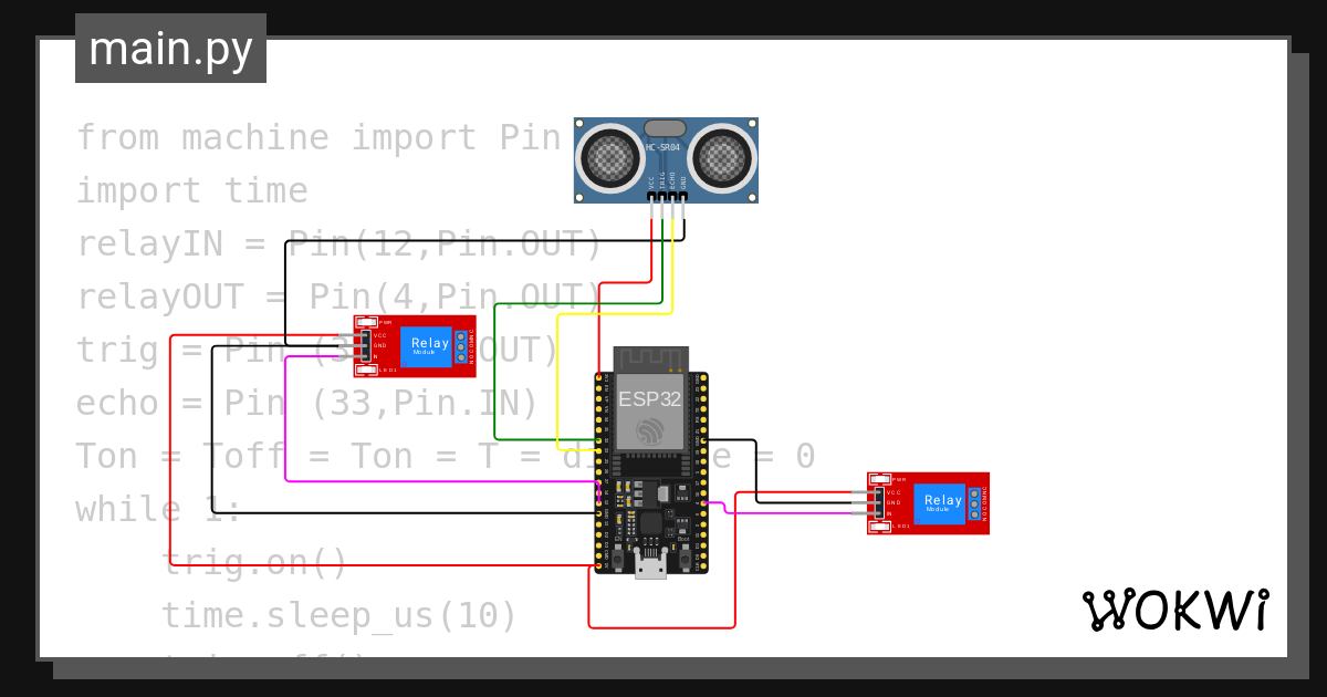 Niveau Deau Ultasonic Esp 32 Wokwi Esp32 Stm32 Arduino Simulator 5319