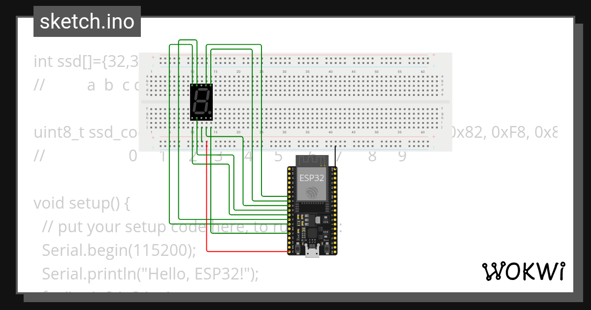 8-七段数码管-wyt - Wokwi ESP32, STM32, Arduino Simulator