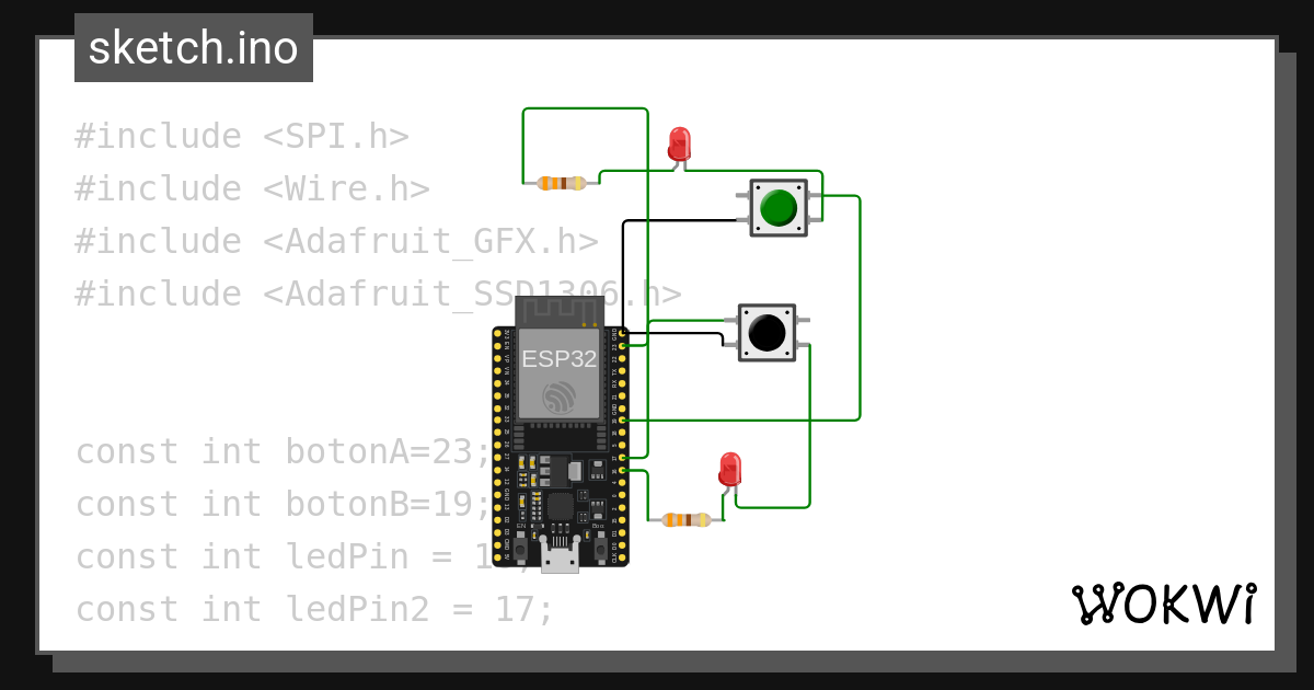 Trabajo De Dos Push Botton Wokwi Esp32 Stm32 Arduino Simulator 7825
