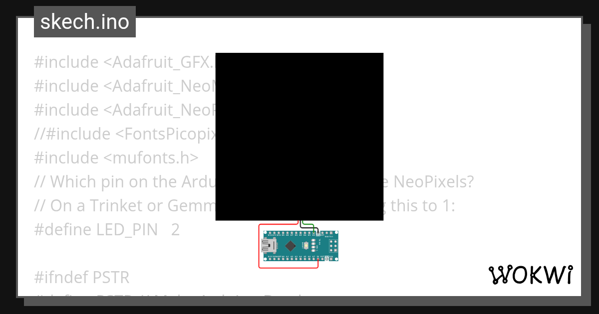 16by 16 rgbmatrix animation random row coloumn Copy - Wokwi ESP32, STM32, Arduino Simulator