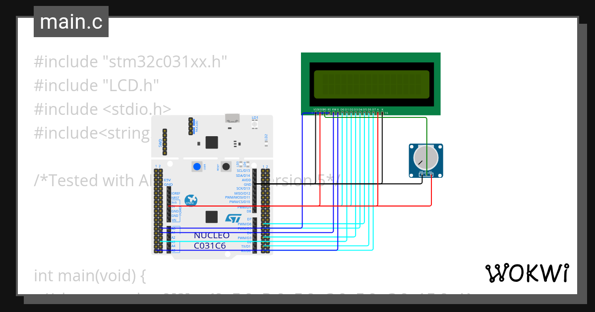 stm-LCD-Baremetal - Wokwi ESP32, STM32, Arduino Simulator