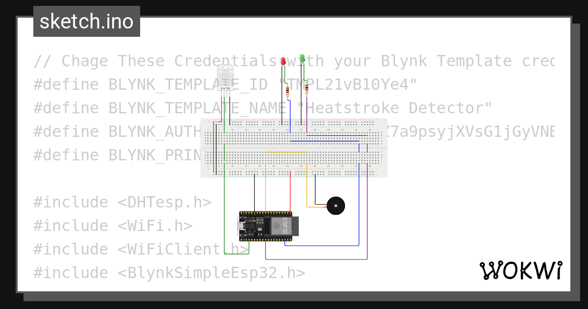 Blynk Critical Temperature Detector Wokwi Esp32 Stm32 Arduino Simulator 3386