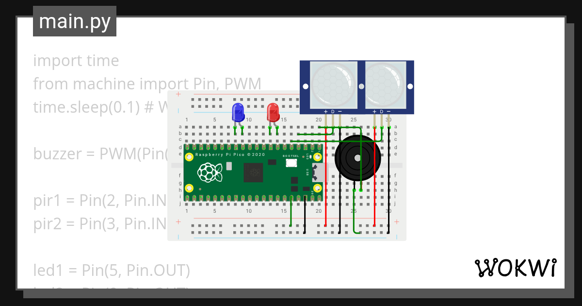 Pirmotion Buzzer Led Wokwi Esp32 Stm32 Arduino Simulator 9817