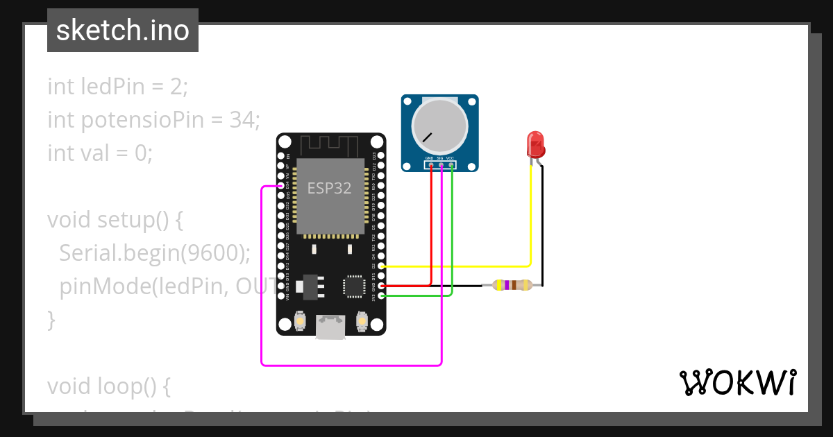 LED dengan PWM - Wokwi ESP32, STM32, Arduino Simulator LED dengan PWM - Wokwi ESP32, STM32, Arduino Simulator