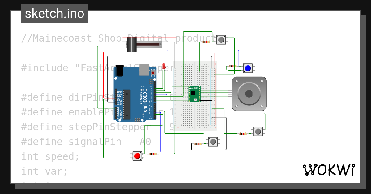 Fastaccelstepper 3 Sensori Wokwi Esp32 Stm32 Arduino Simulator 8620