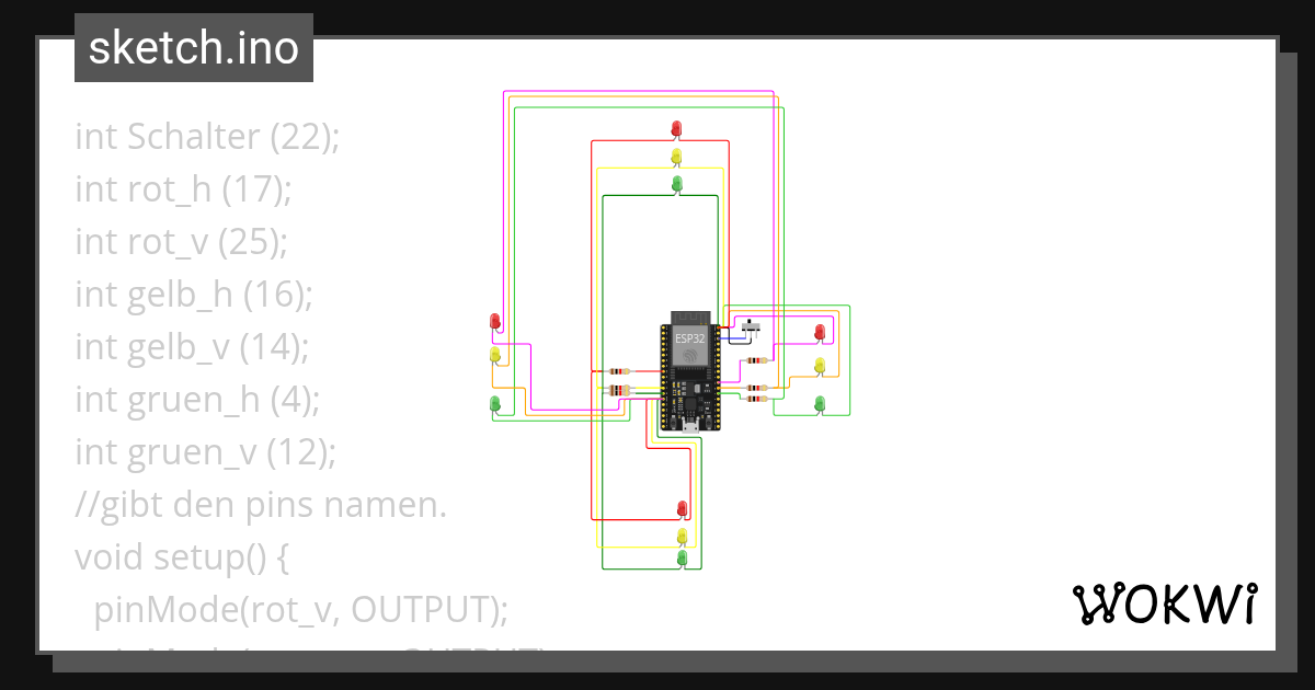 Ampel An Der Tsst Elias Wokwi Esp32 Stm32 Arduino Simulator