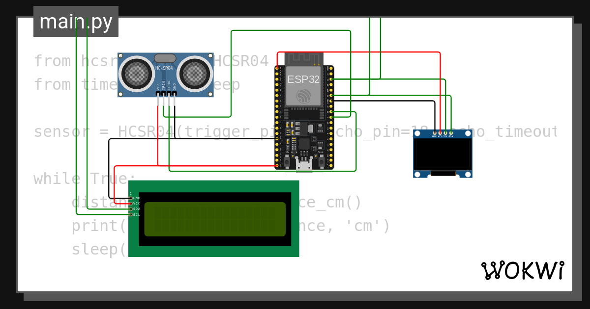 Oled Lcd Ultrasonic Incomplete Wokwi Esp32 Stm32 Arduino Simulator