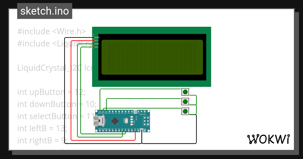 LCD_Menu_v2 - Wokwi ESP32, STM32, Arduino Simulator