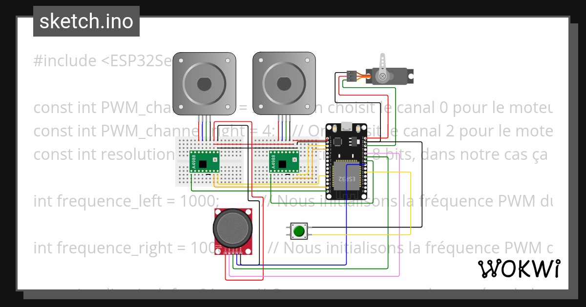 2 Moteurs direction joystick Copy - Wokwi ESP32, STM32, Arduino Simulator