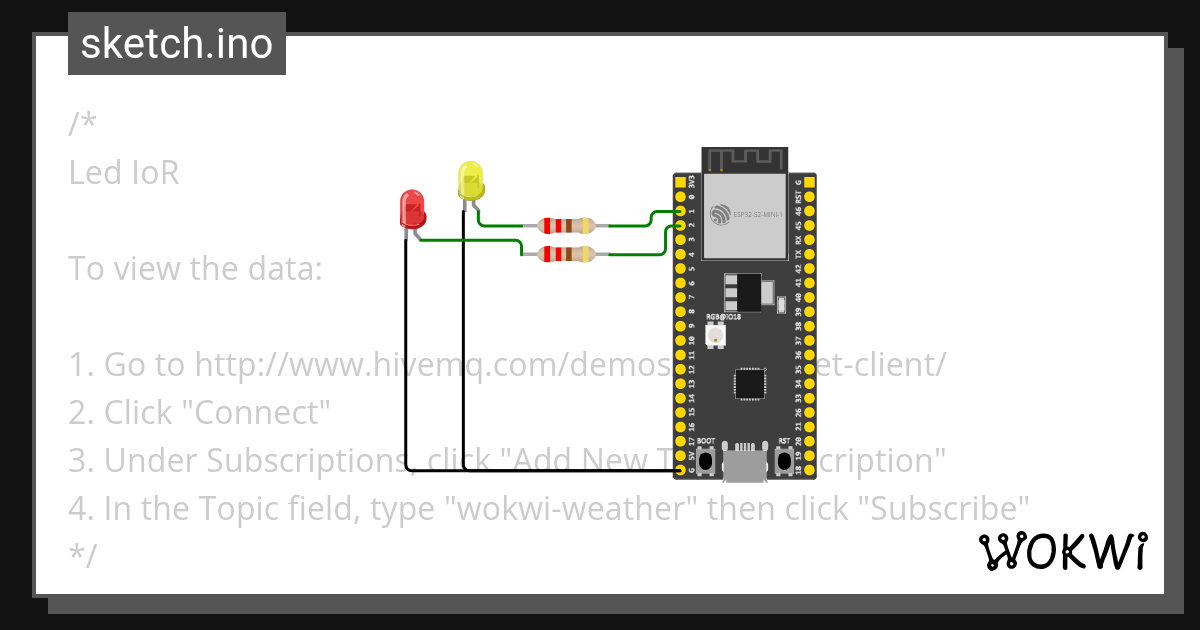 led-IoT - sol - Wokwi ESP32, STM32, Arduino Simulator