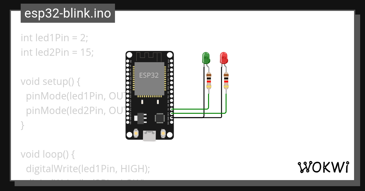 Blink An Led On Esp32 Wokwi Esp32 Stm32 Arduino Simulator 0255