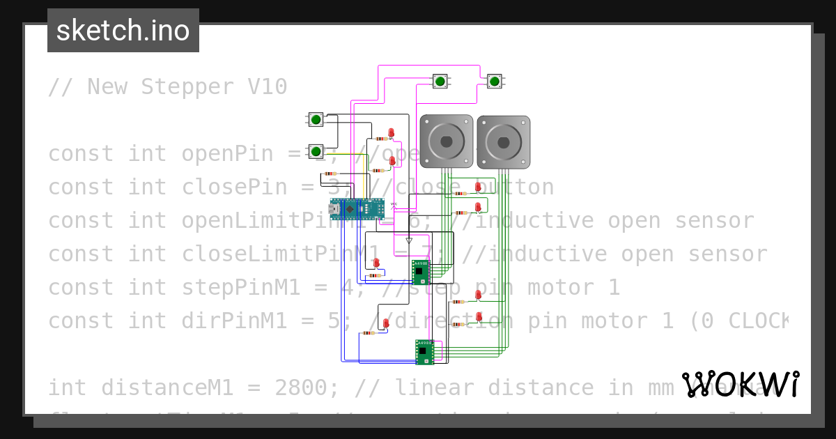 Newstepper Basic V10 Wokwi Esp32 Stm32 Arduino Simulator