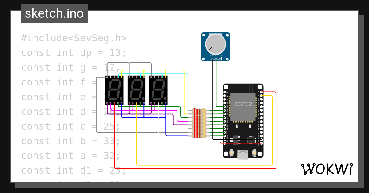0 999 Catodo Comun Wokwi Esp32 Stm32 Arduino Simulator