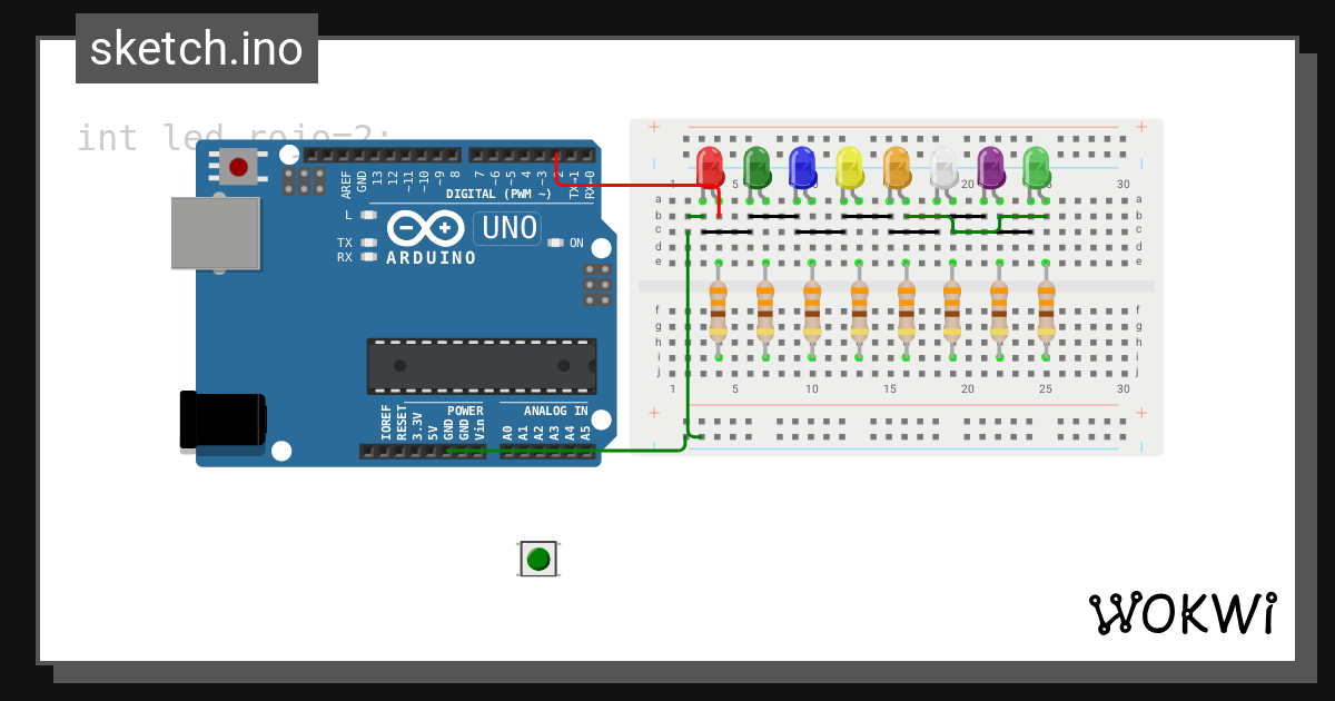 Leds Varios Wokwi Esp32 Stm32 Arduino Simulator