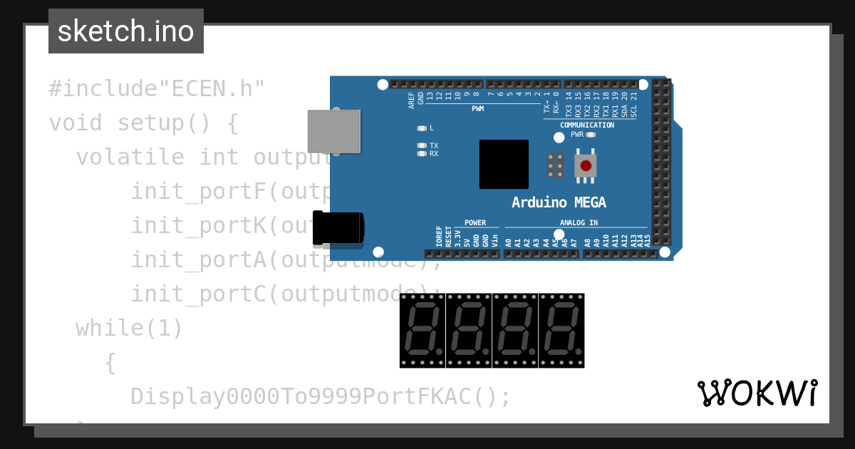 7 Segement 5 Set 3 Wokwi Esp32 Stm32 Arduino Simulator 8708