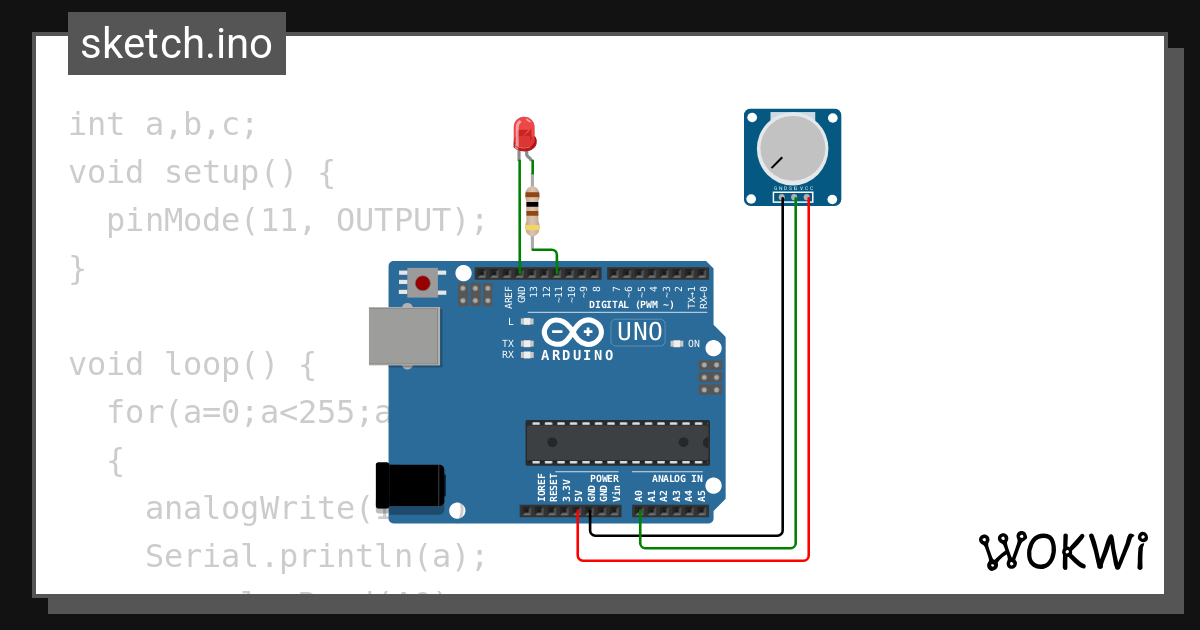 物联网框架led呼吸 Wokwi Esp32 Stm32 Arduino Simulator 7681