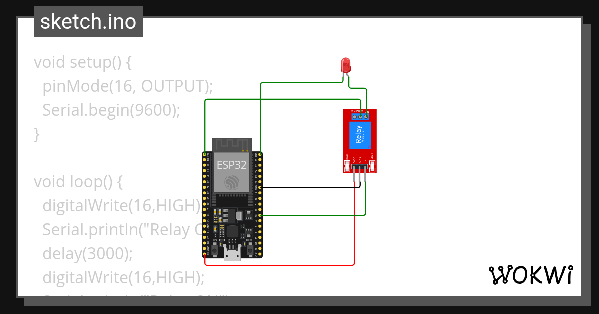relay - Wokwi ESP32, STM32, Arduino Simulator