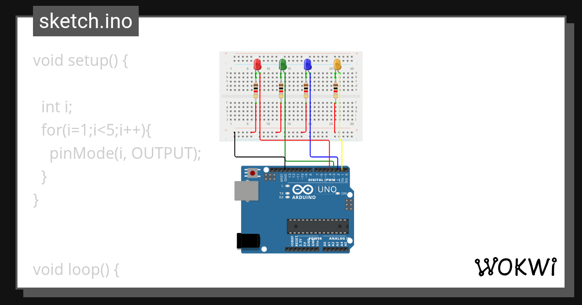 led sor - Wokwi ESP32, STM32, Arduino Simulator
