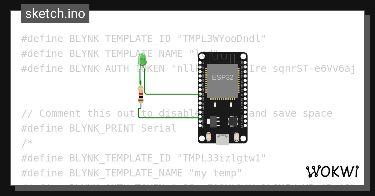 Led Control Blink Wokwi Esp32 Stm32 Arduino Simulator 8788