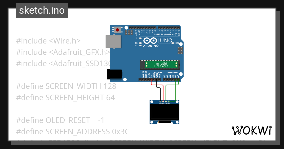 SSD with arduino - Wokwi ESP32, STM32, Arduino Simulator