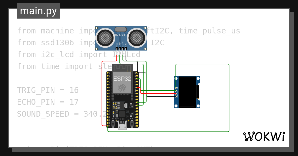 283 Ultra Sonic Sensor Wave Reciver Wokwi Esp32 Stm32 Arduino Simulator 