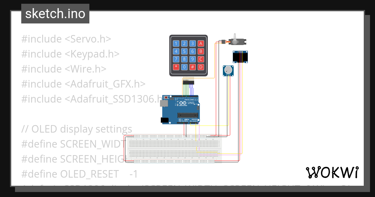 Oled + Pot + Teclado - Wokwi ESP32, STM32, Arduino Simulator