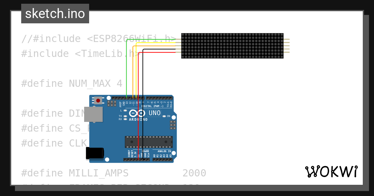 Push Wheel Scrolling Clock Wokwi Esp32 Stm32 Arduino Simulator 2658