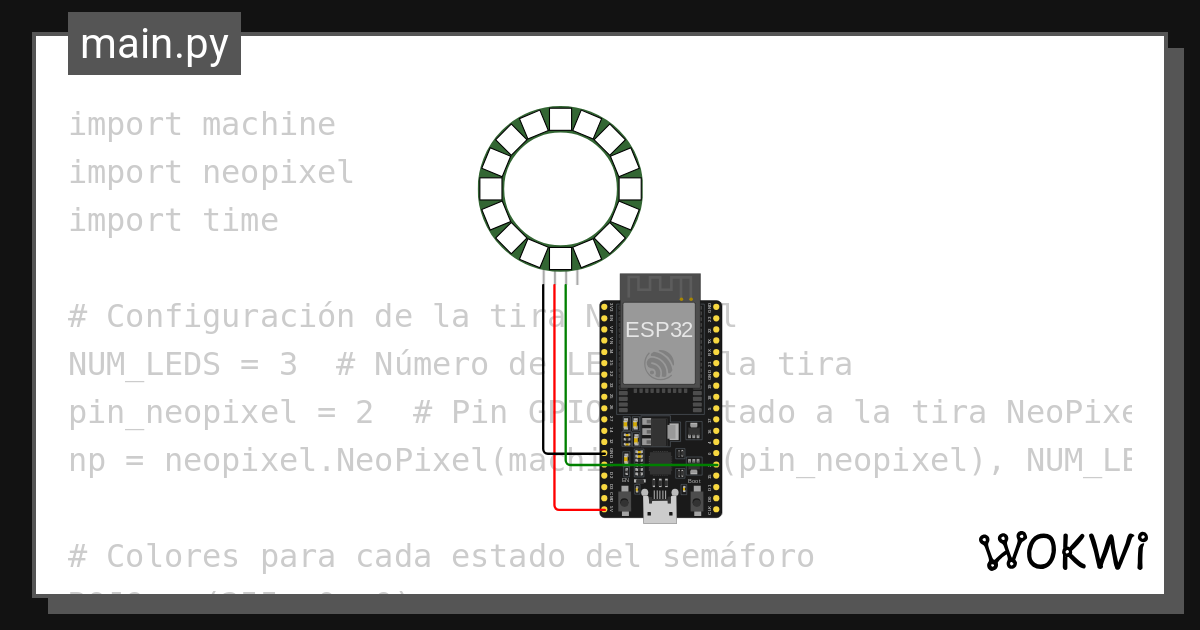 Semáforo Neopixel Copy Wokwi Esp32 Stm32 Arduino Simulator 5928