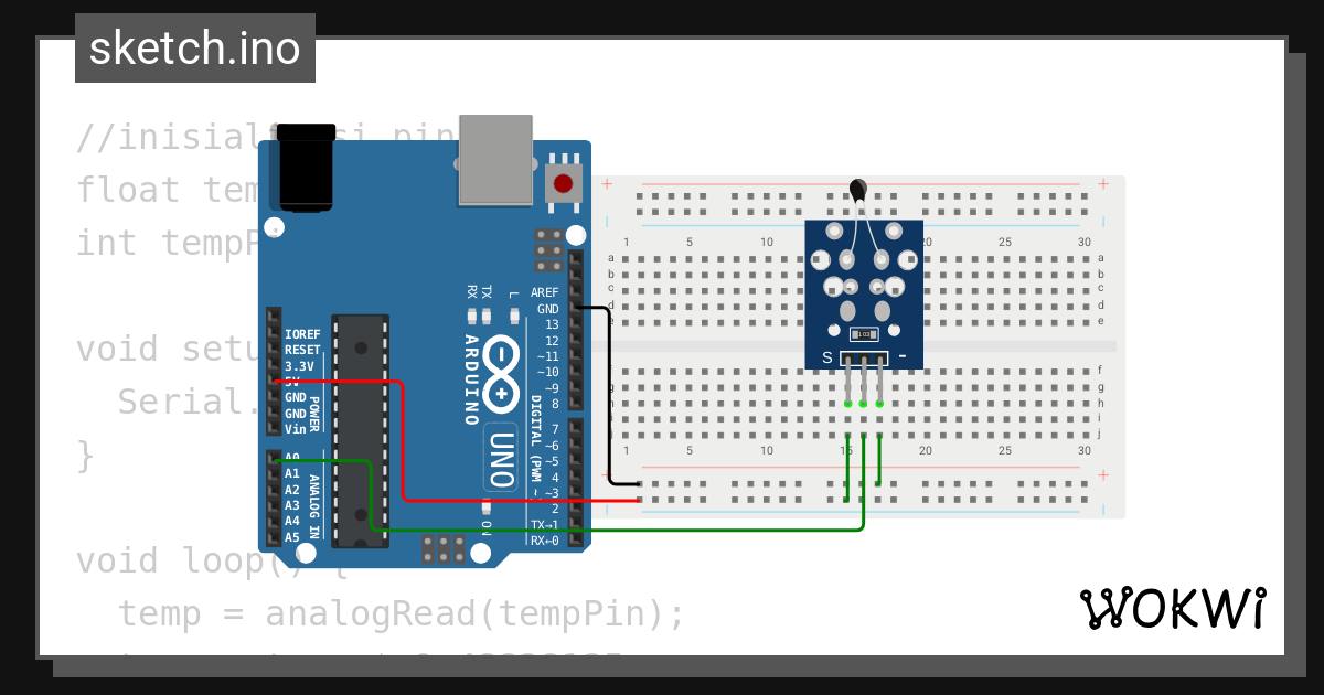 Sensor Suhu Wokwi Esp32 Stm32 Arduino Simulator 8446
