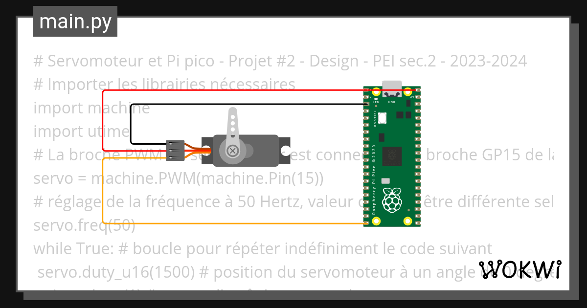 Hanniel 231 Servomoteur Project - Wokwi ESP32, STM32, Arduino Simulator