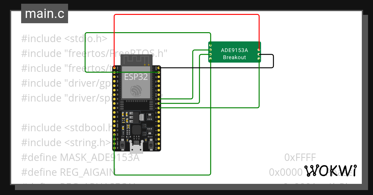 esp-idf-ade9153 - Wokwi ESP32, STM32, Arduino Simulator