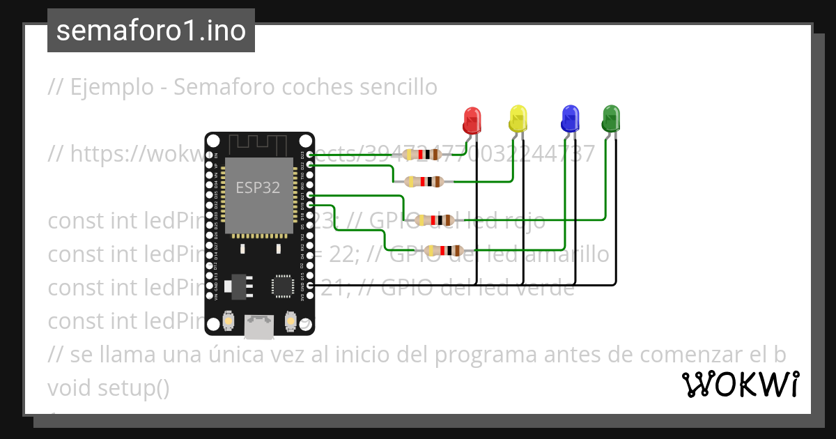 Semaforo Sencillo Copy Wokwi Esp32 Stm32 Arduino Simulator 