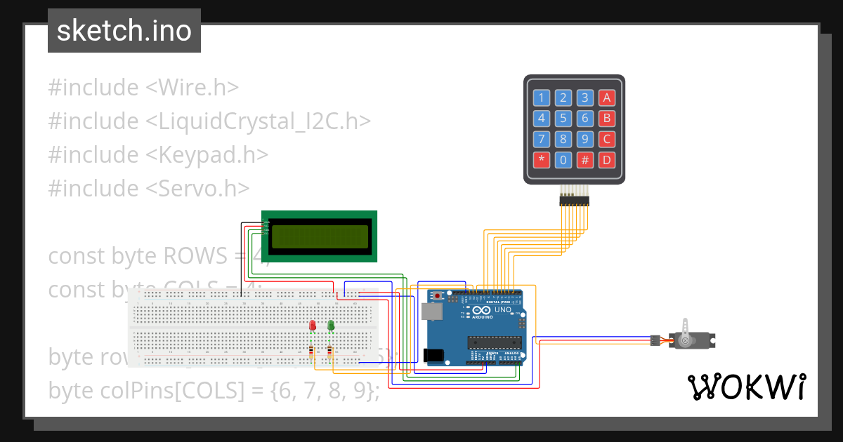 Keypad + PIN - Wokwi ESP32, STM32, Arduino Simulator