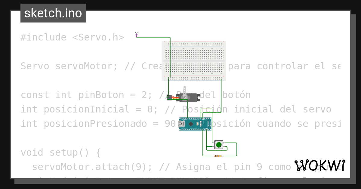 Movimiento 1 Servo Wokwi Esp32 Stm32 Arduino Simulator 7971