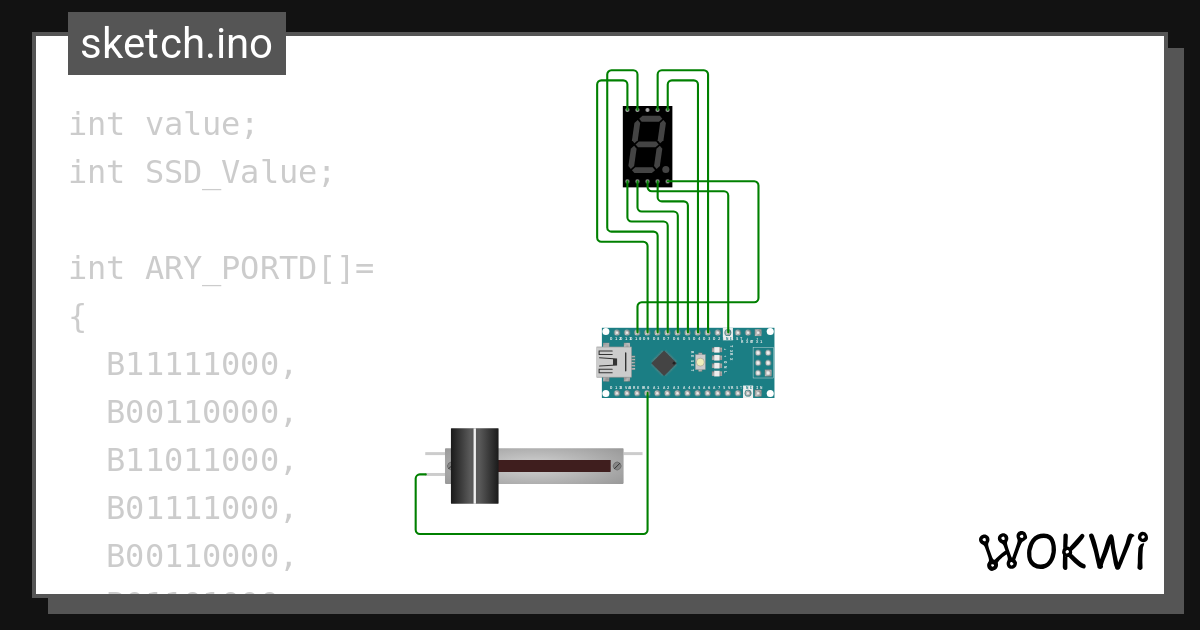 Practice 2 Ssd Drive Using Array V2 Wokwi Esp32 Stm32 Arduino Simulator