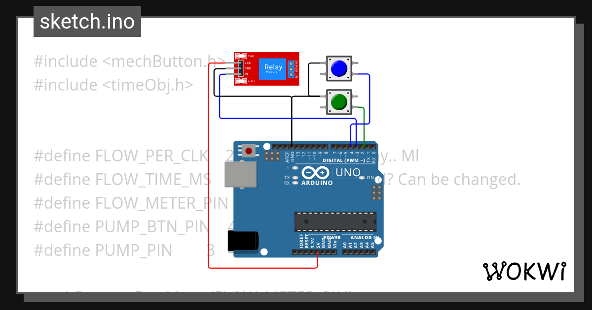 flowmeter - Wokwi ESP32, STM32, Arduino Simulator