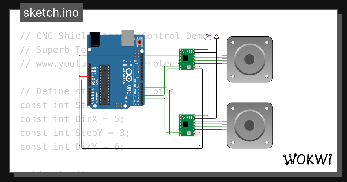 Stepper With Cnc Shield Wokwi Esp32 Stm32 Arduino Simulator