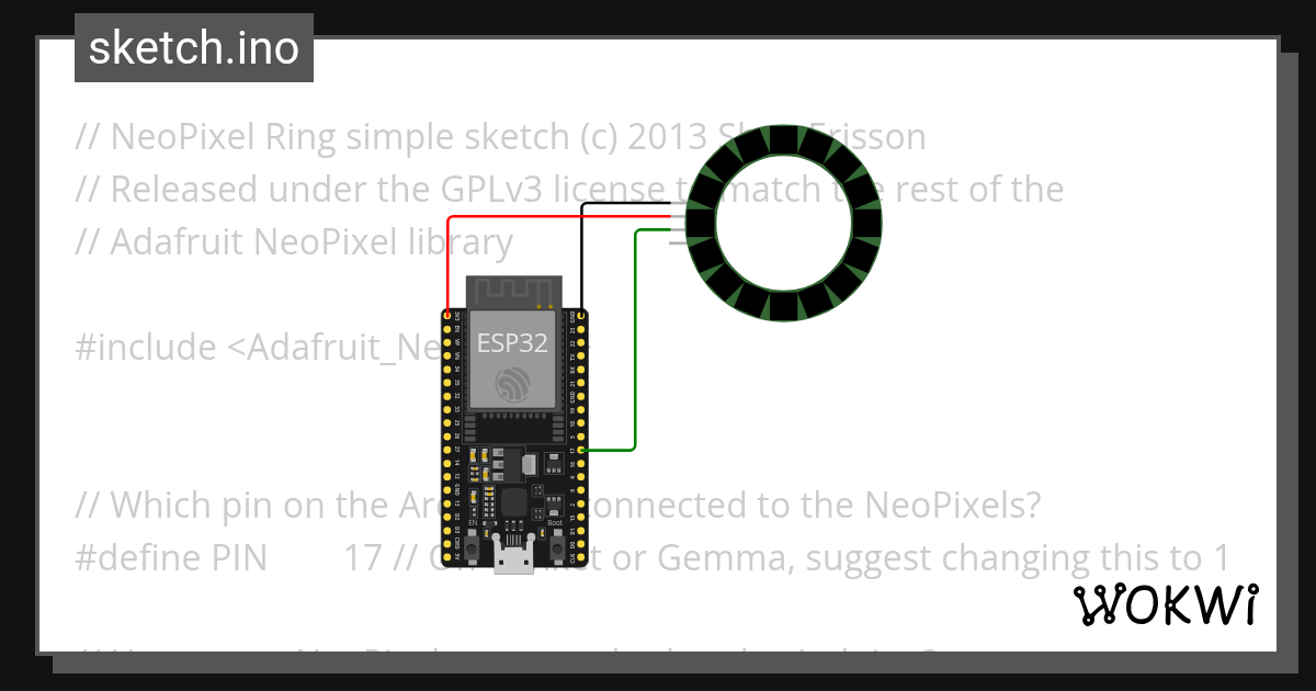 2024 0410ws2812 Strandtest Wokwi Esp32 Stm32 Arduino Simulator