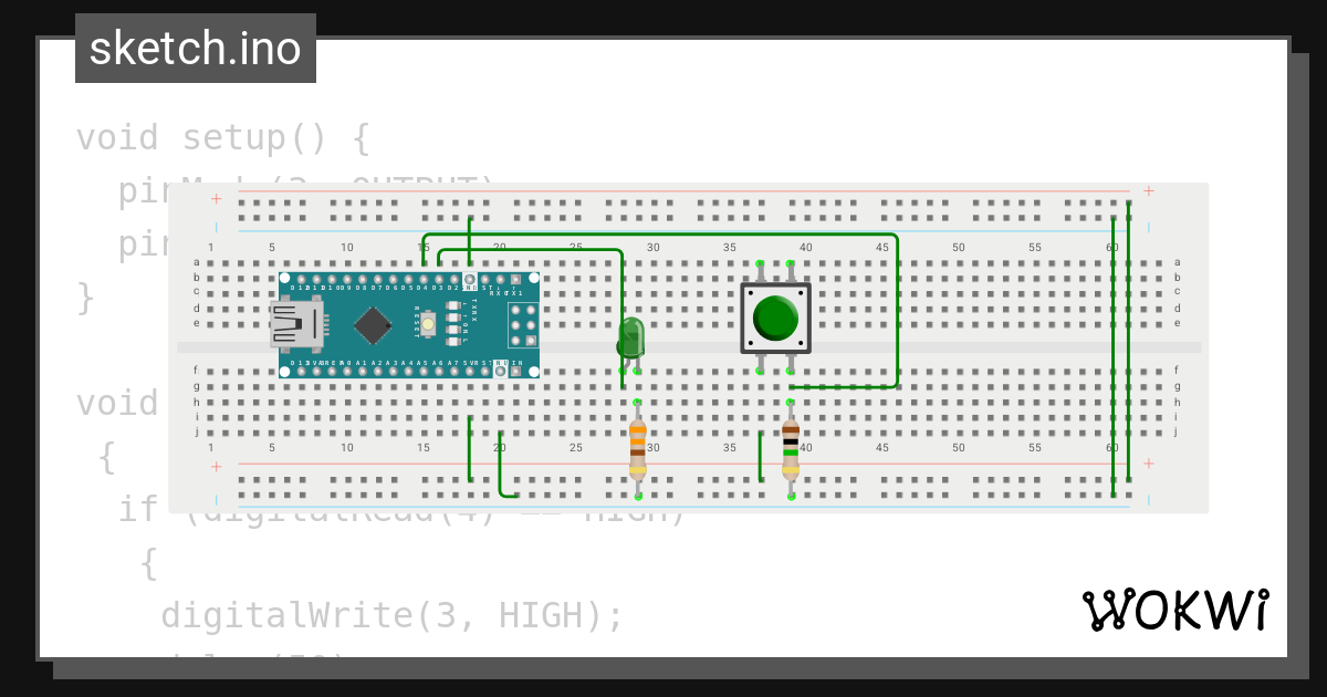 Led With Switch Wokwi Esp32 Stm32 Arduino Simulator 8471