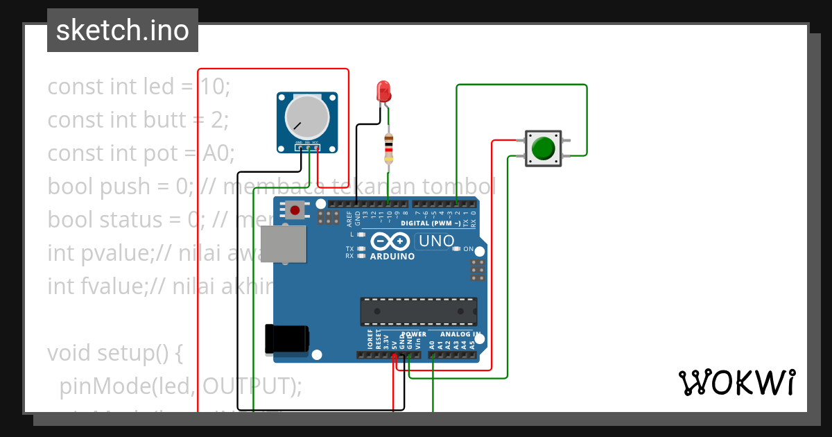 Led Push Button And Potentiometer Copy Wokwi Esp32 Stm32 Arduino