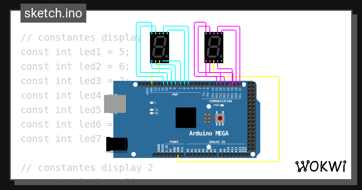 Funcioes 2 Displays Sofía Torres 2ºa Wokwi Esp32 Stm32 Arduino Simulator 6513