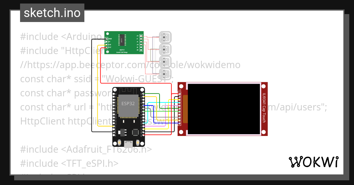 ESP32 Touch Display 3.5.3 - Wokwi ESP32, STM32, Arduino Simulator