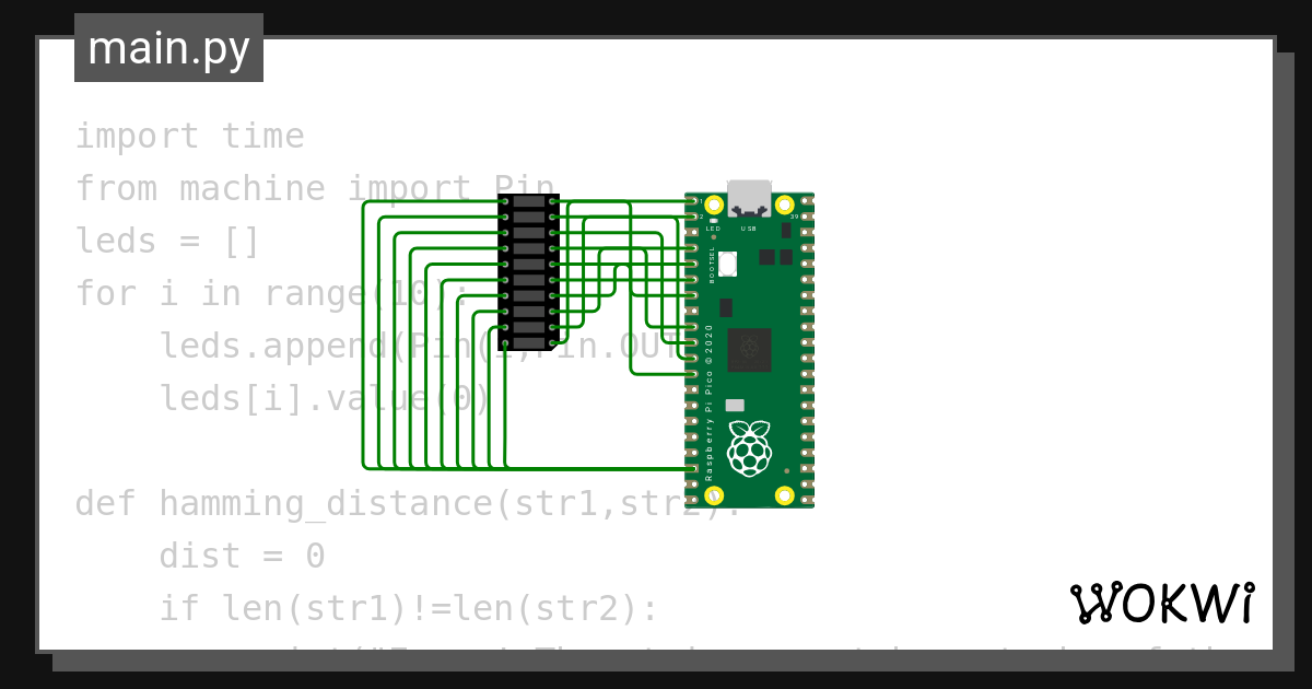 Hamming Distance Wokwi Esp32 Stm32 Arduino Simulator
