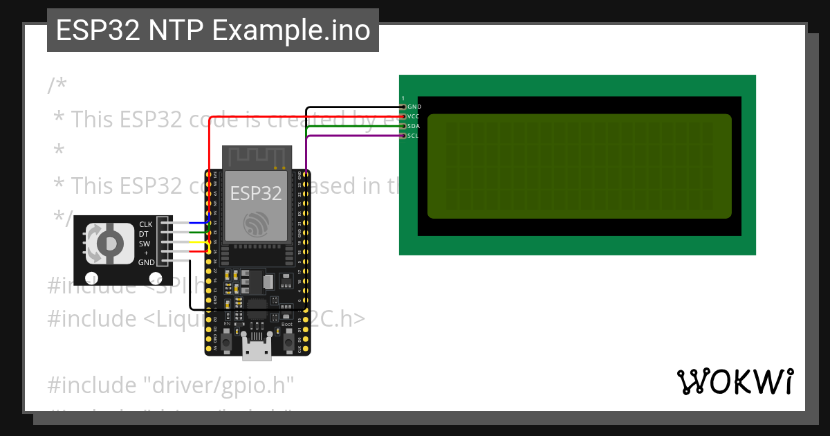 ESP32 NTP Example.ino Copy - Wokwi ESP32, STM32, Arduino Simulator