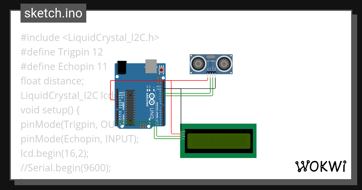 测距led Wokwi Esp32 Stm32 Arduino Simulator 0477