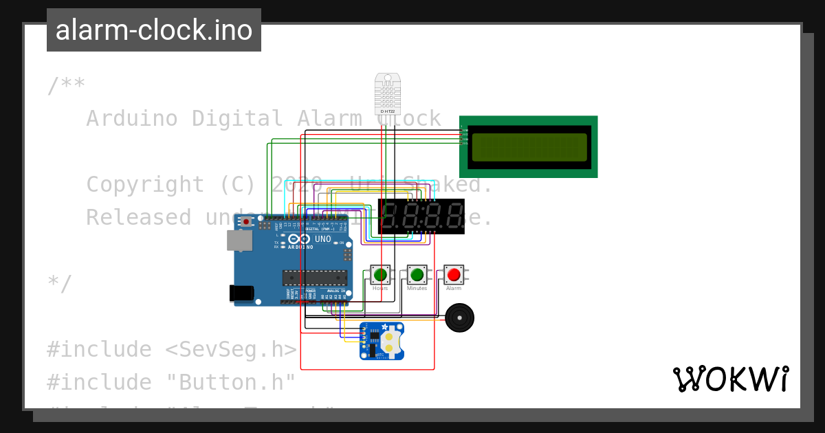 Alarm 7segment Teplota A Vlhkost Copy Wokwi Esp32 Stm32 Arduino Simulator 3563
