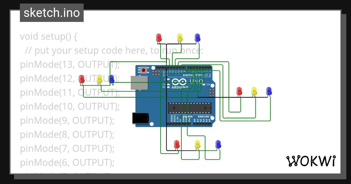 LAMPU LALULINTAS - Wokwi ESP32, STM32, Arduino Simulator