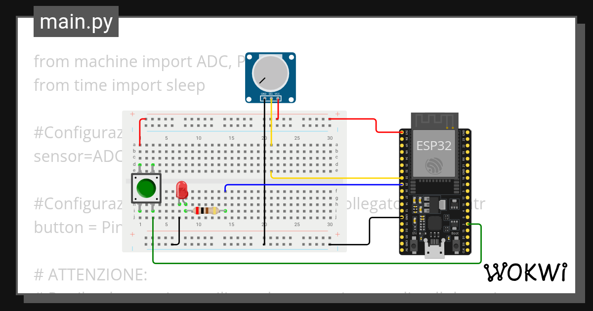 Potentiometer - Wokwi ESP32, STM32, Arduino Simulator
