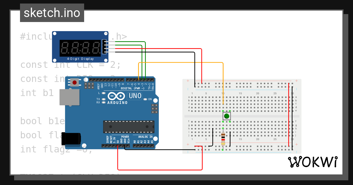Display 4 Dig Copy Wokwi Esp32 Stm32 Arduino Simulator