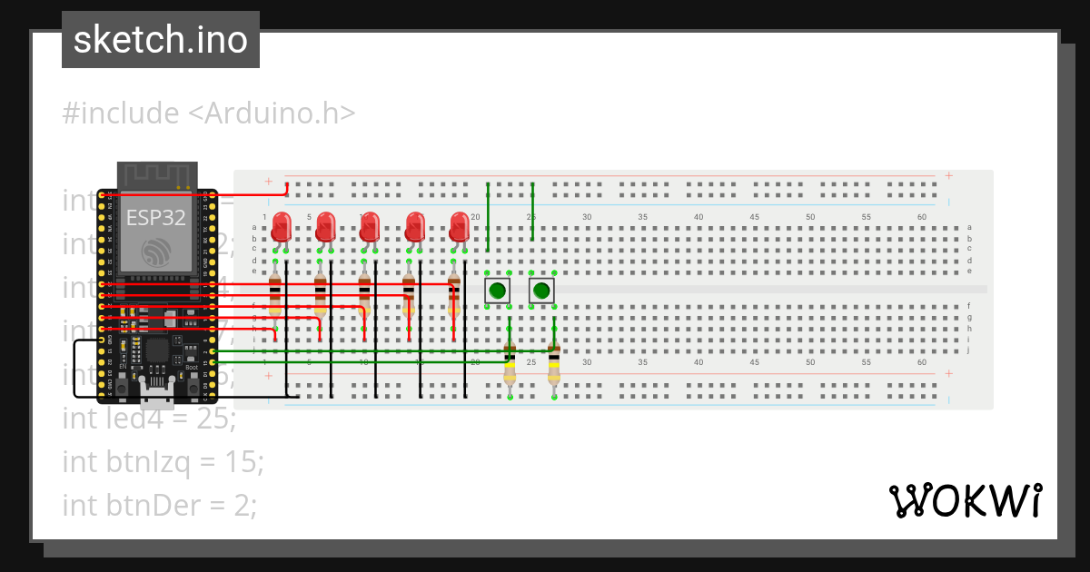 Practica 6 ESP - Wokwi ESP32, STM32, Arduino Simulator